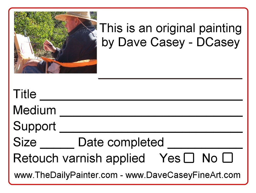What do you write on the back of your painting? - Other Business Stuff ...
